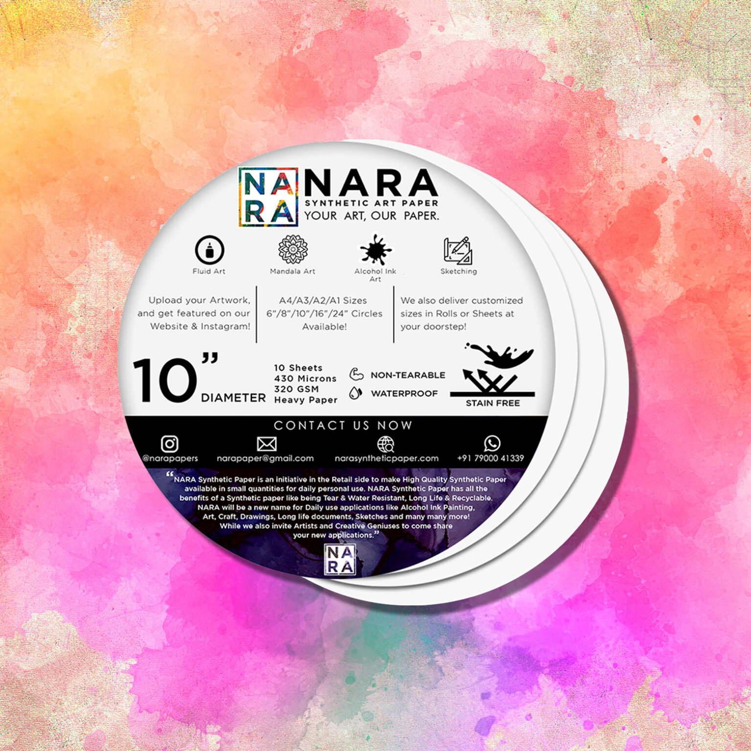 NARA - Buy Synthetic Paper & Alcohol Ink Art Supplies!